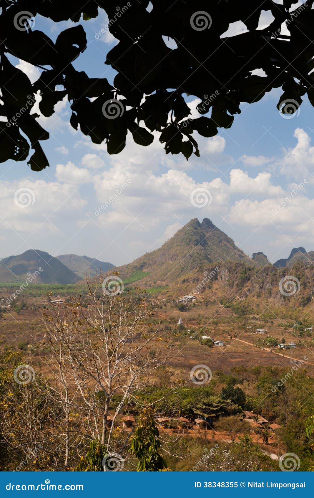Dry Plains and Forested Mountains Stock Image - Image of cultivated ...