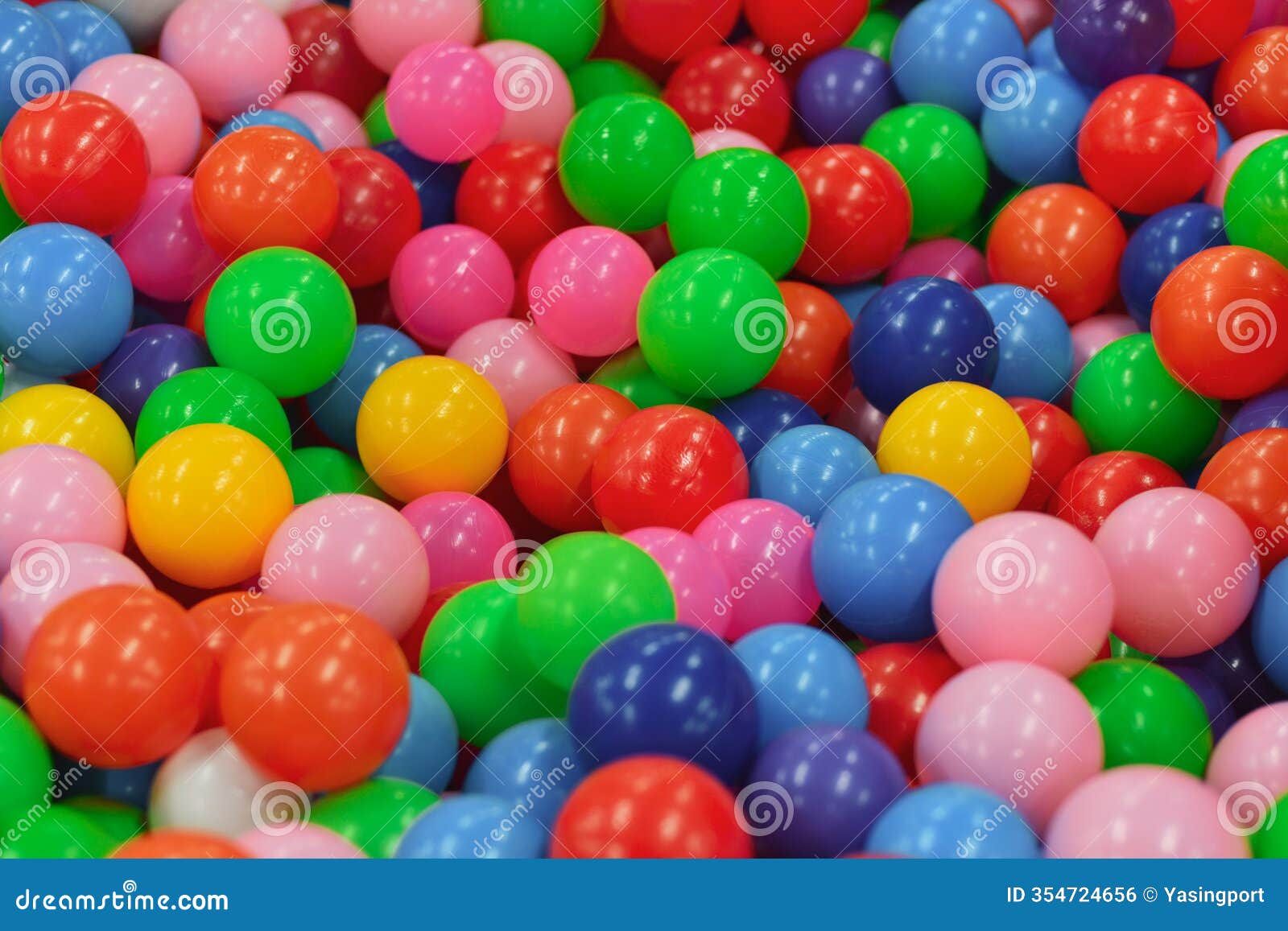 Dry Pool with Colored Balls for Children Stock Photo - Image of pink ...