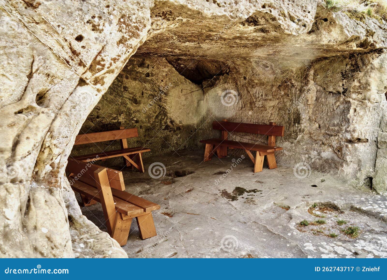 Protected Cave With A Fence For Ancient Aboriginal Art: Hand Prints ...