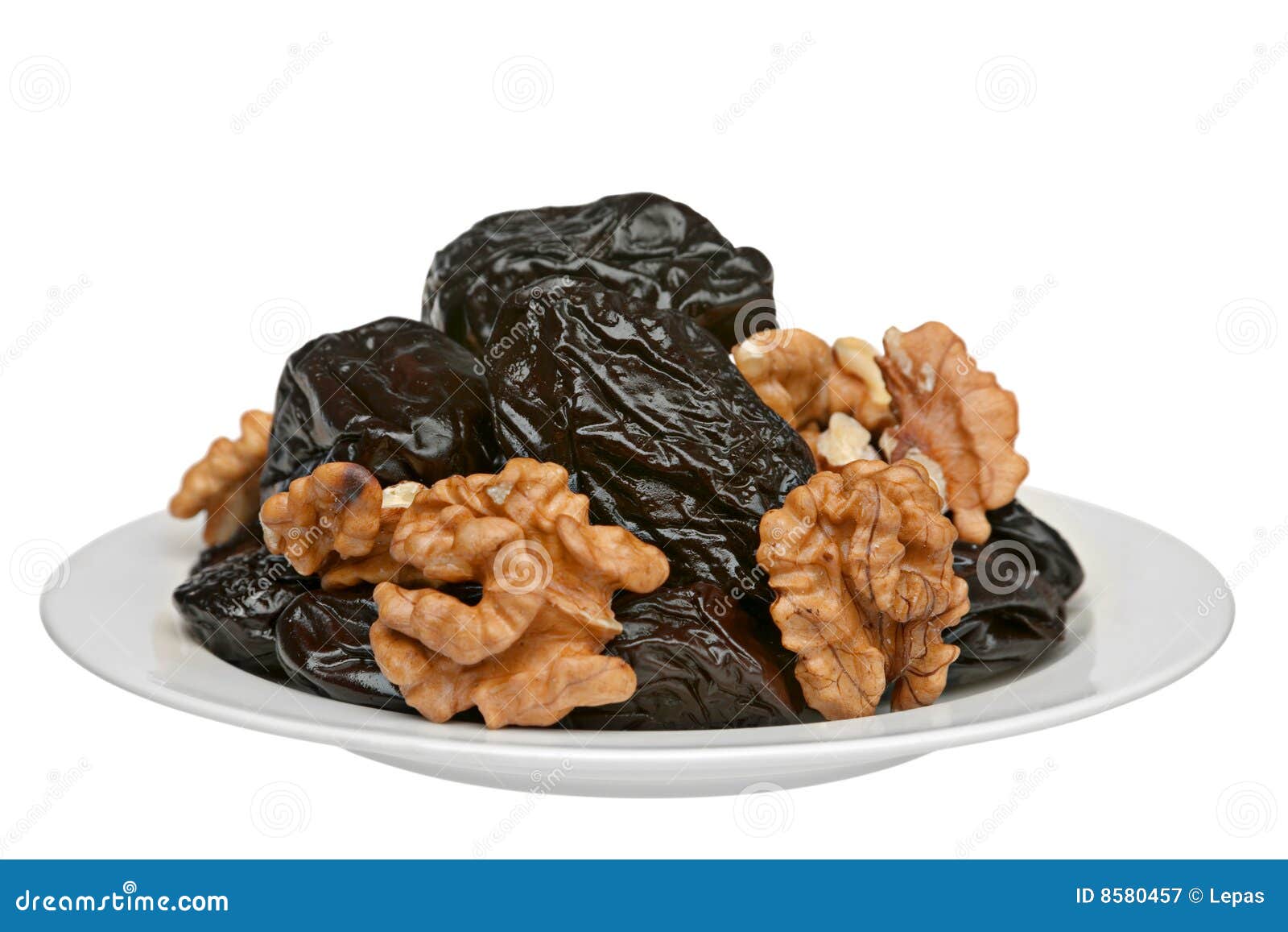 Dry prune and walnut stock image. Image of sweet, black - 8580457