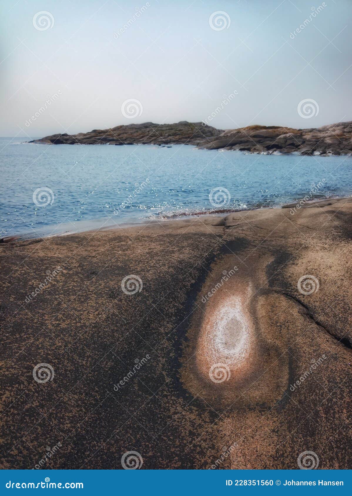 Dry Puddle at a Rocky Coast, Accumulating Salt Stock Photo - Image of ...