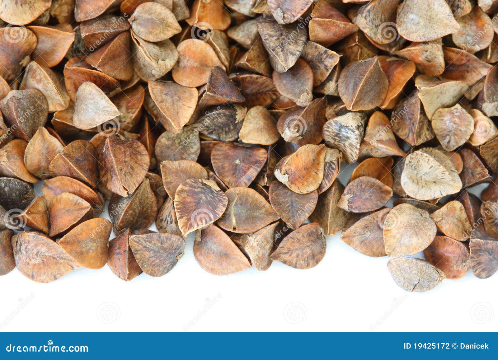 Dry Raw Buckwheat on White Background Stock Photo - Image of closeup ...
