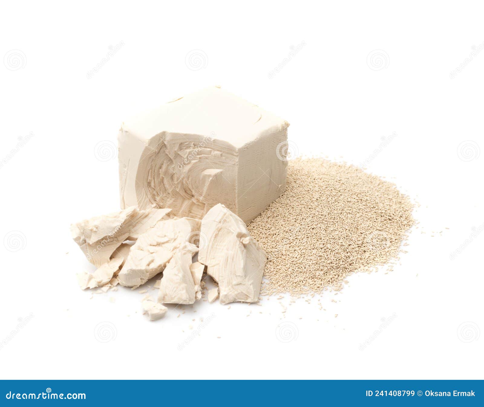 Dry and Raw Compressed Baking Yeast Stock Image - Image of pile ...