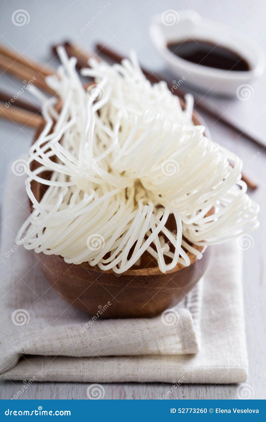 Dry Raw Rice Noodle in a Bowl Stock Photo - Image of asia, asian: 52773260