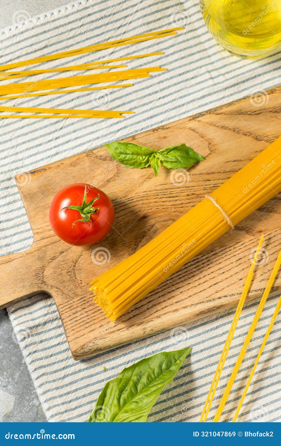 Dry Raw Yellow Italian Spaghetti Stock Image - Image of food ...