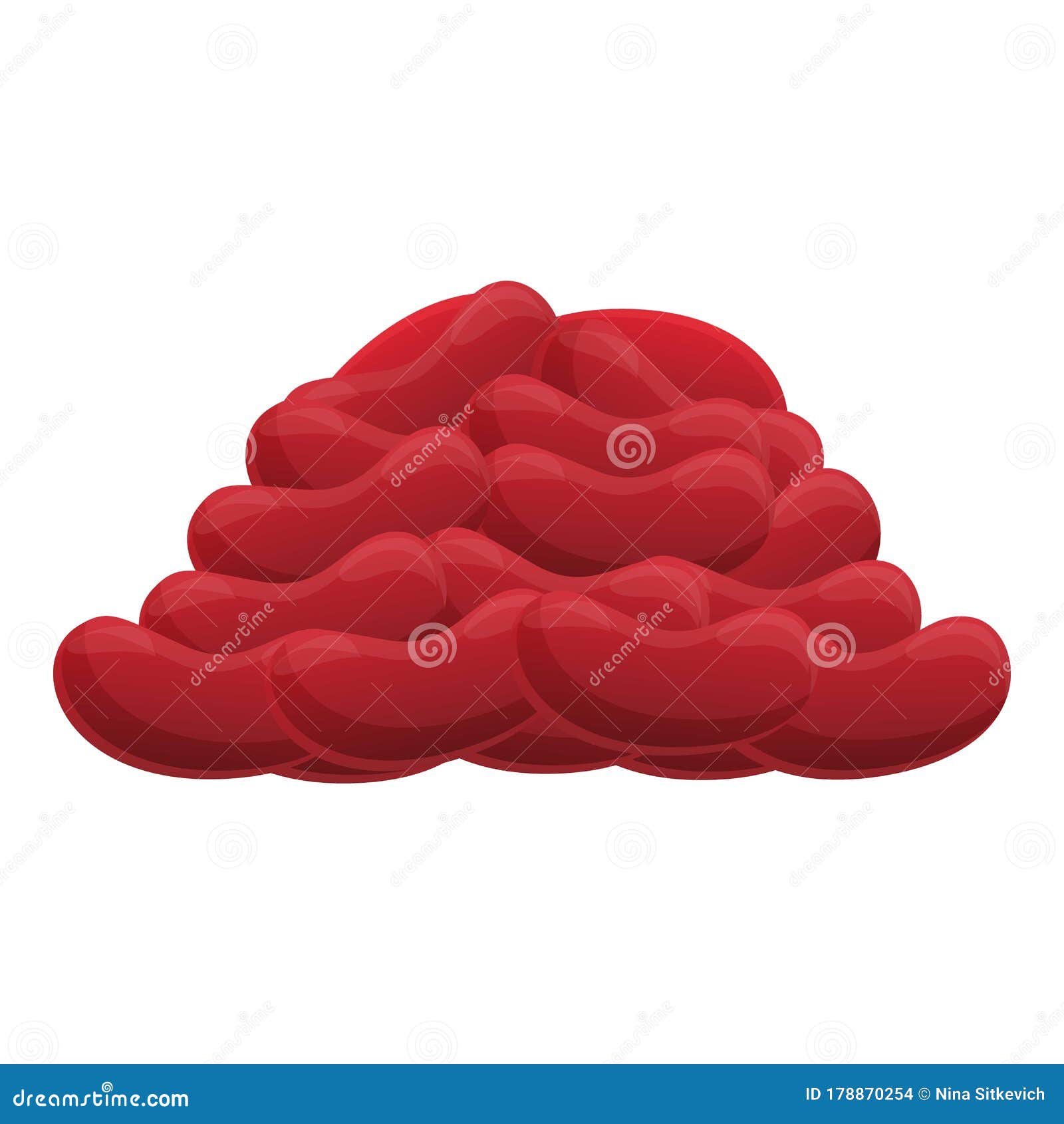 Dry Red Beans Icon, Cartoon Style Stock Vector - Illustration of crop ...