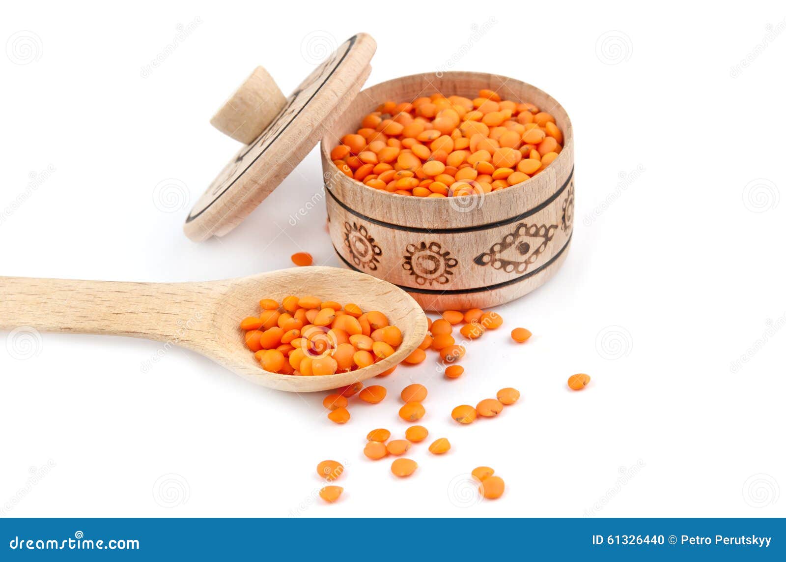 Dry red lentils stock photo. Image of background, close - 61326440