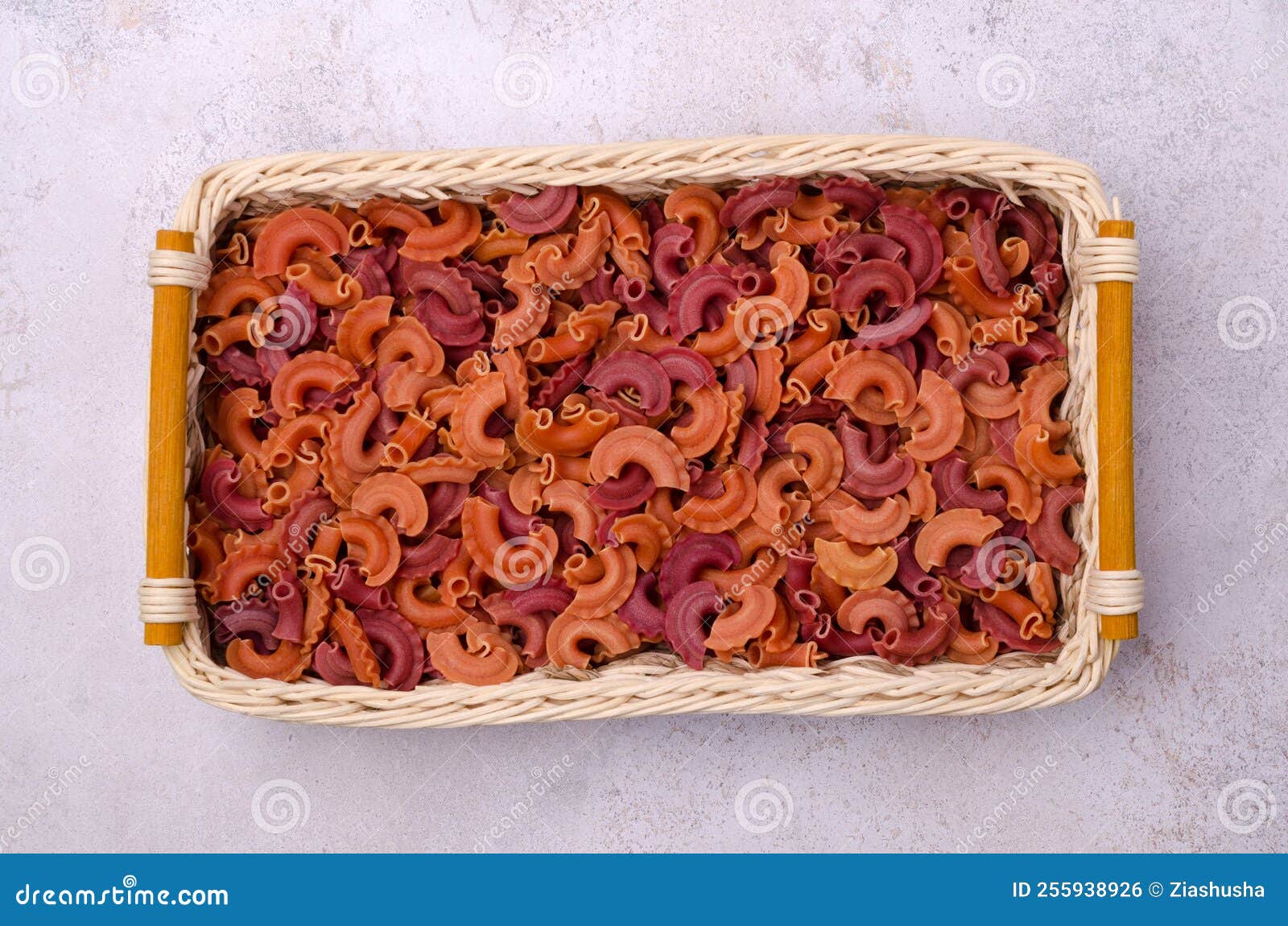 Dry red pasta stock photo. Image of nutrition, abstract - 255938926