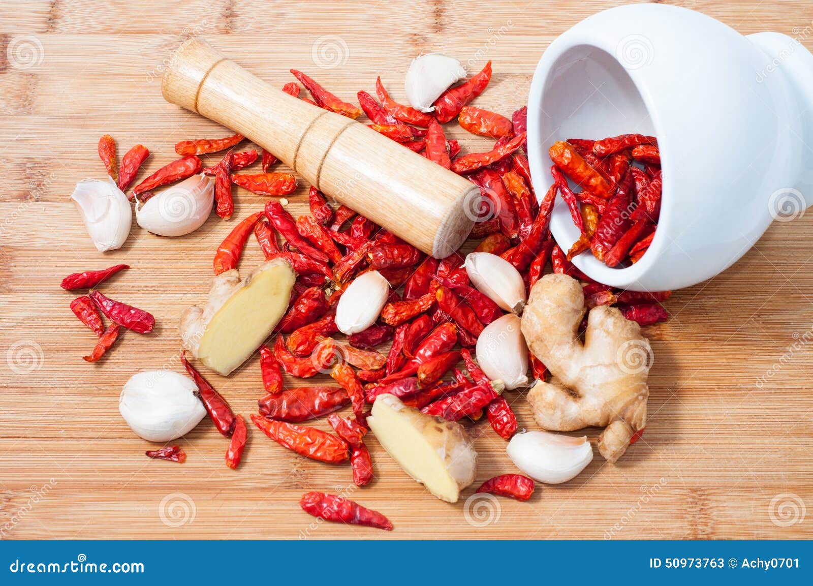 Dry Red Pepper,ginger and Garlic Stock Image - Image of cook, kitchen ...