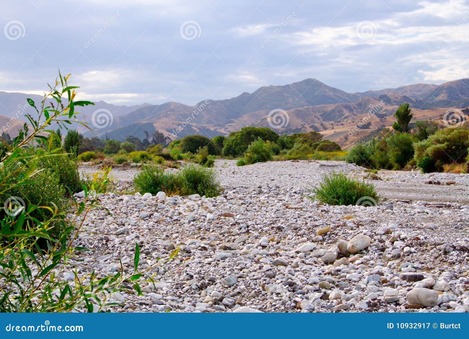 Dry river bed stock image. Image of travel, south, clouds - 10932917