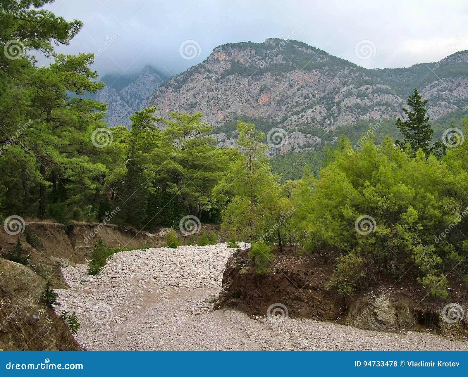 Dry River Bed in the Taurus Mountains Stock Photo - Image of beldibi ...