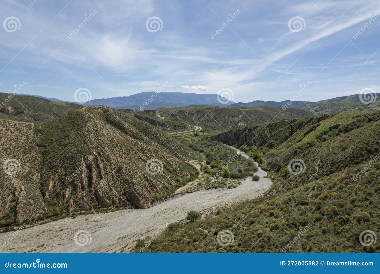 A Dry River Running through the Mountains in the South of Granada Stock ...
