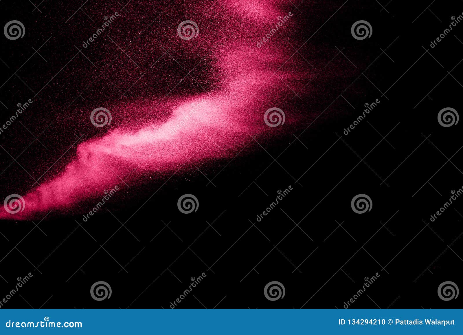 Explosion Of Pink Colored Powder Isolated On White Background.Pink Dust ...