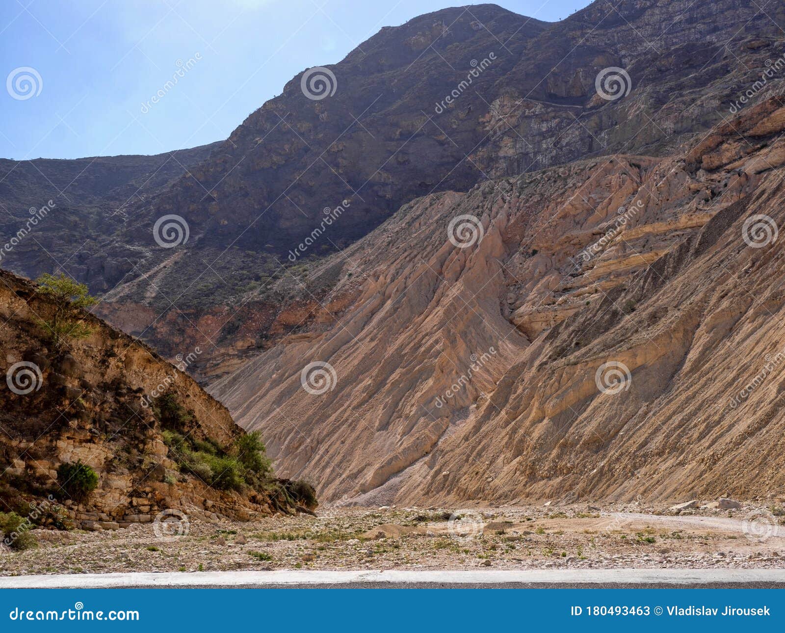Dry Rivers Run in a Deep Canyon, Southern Oman Stock Image - Image of ...