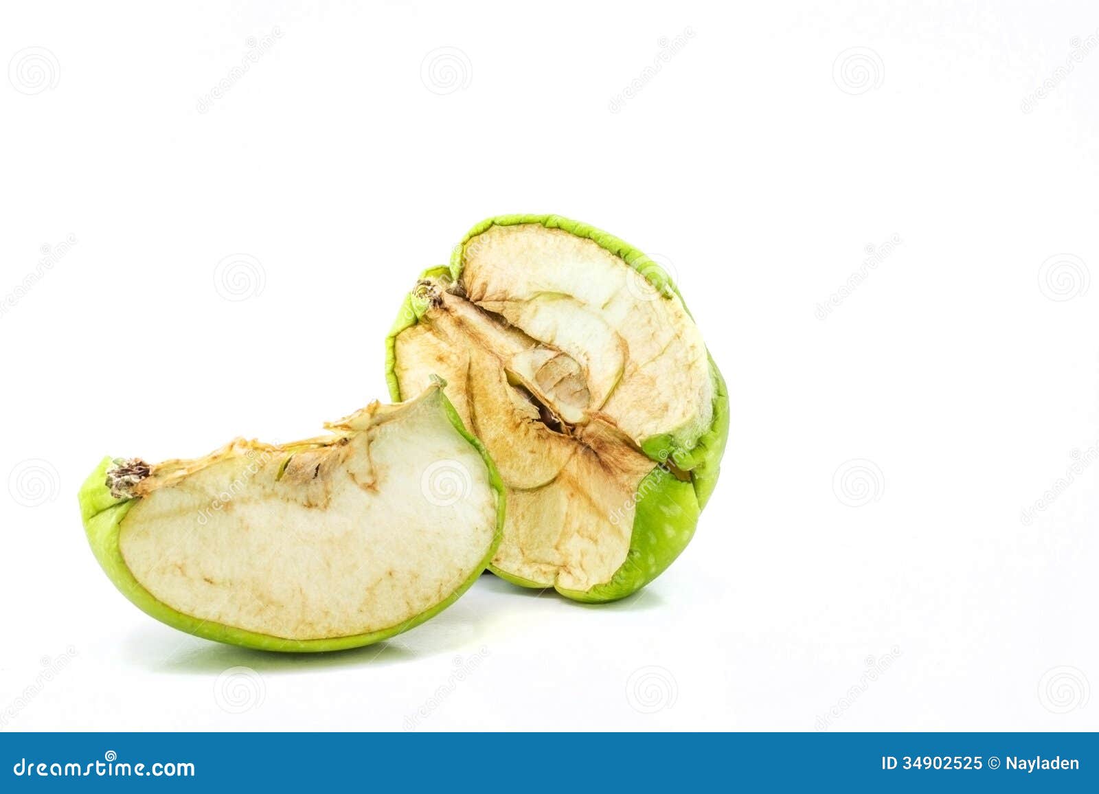 Dry rot green apples stock image. Image of rotten, piece - 34902525