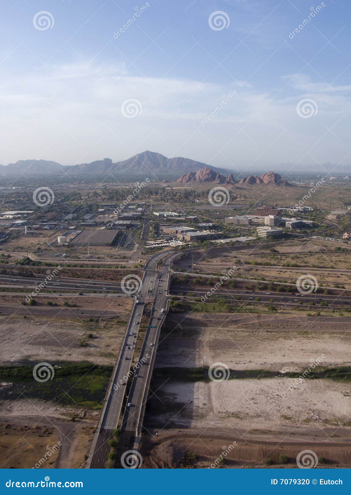Dry Salt River, Phoenix, AZ Stock Photo - Image of travel, commercial ...