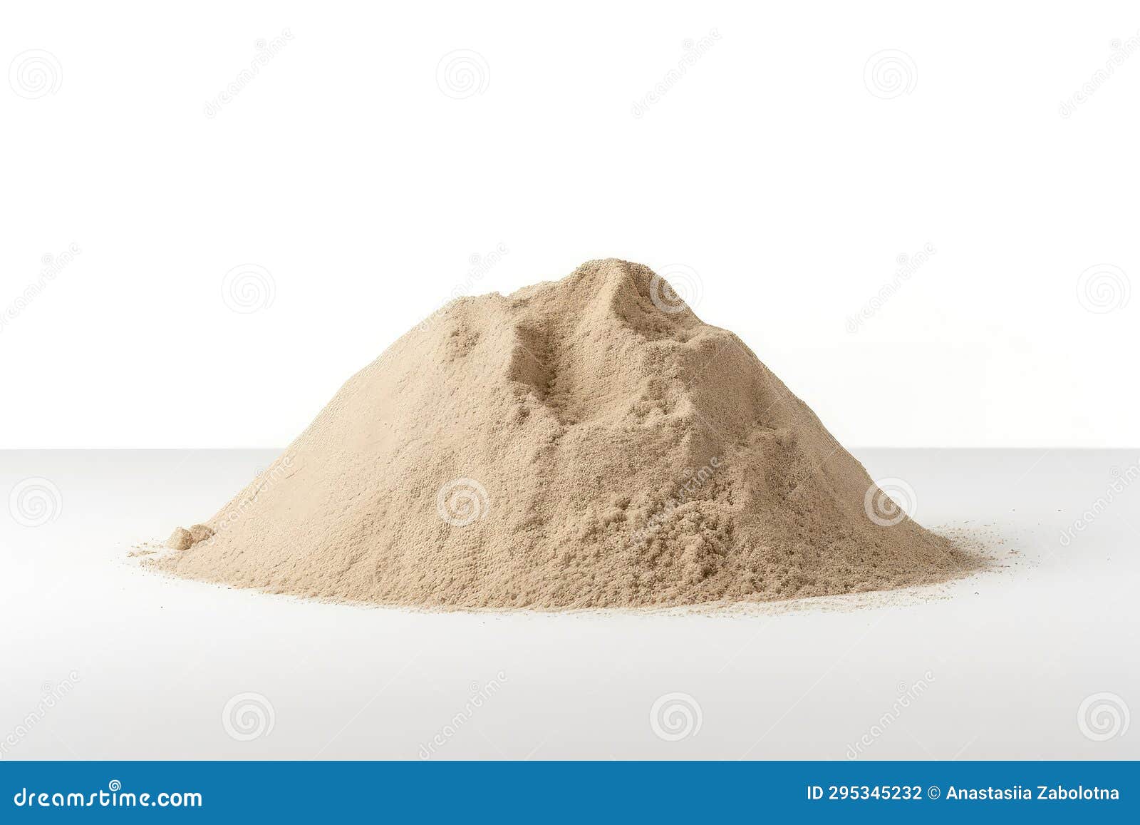 Dry Sand Piled on Plain, White Surface Stock Illustration ...