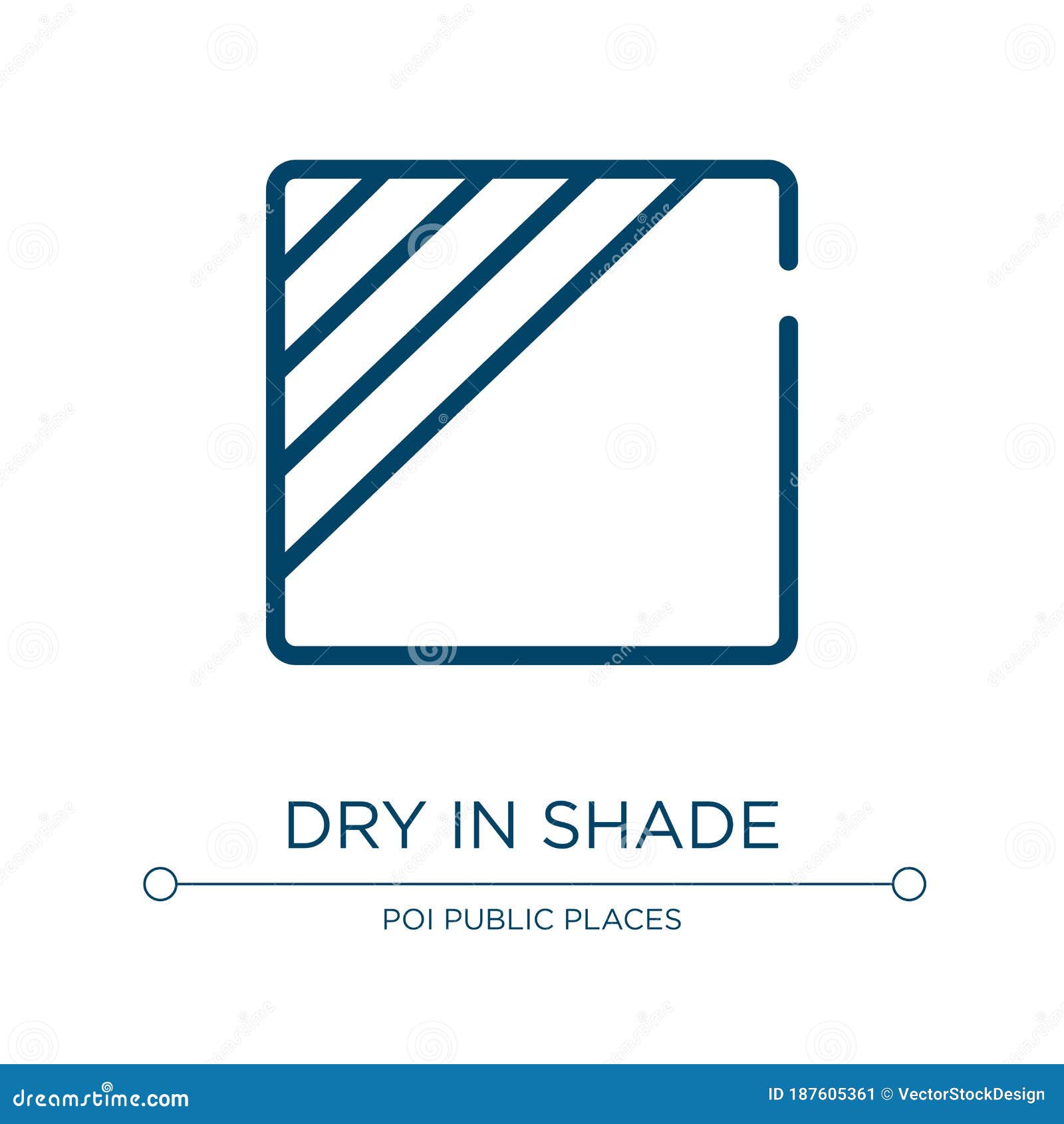 Dry in Shade Icon. Linear Vector Illustration from Laundry Instructions ...