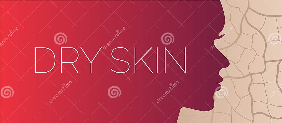 Dry Skin Red Background Illustration Design Stock Illustration ...