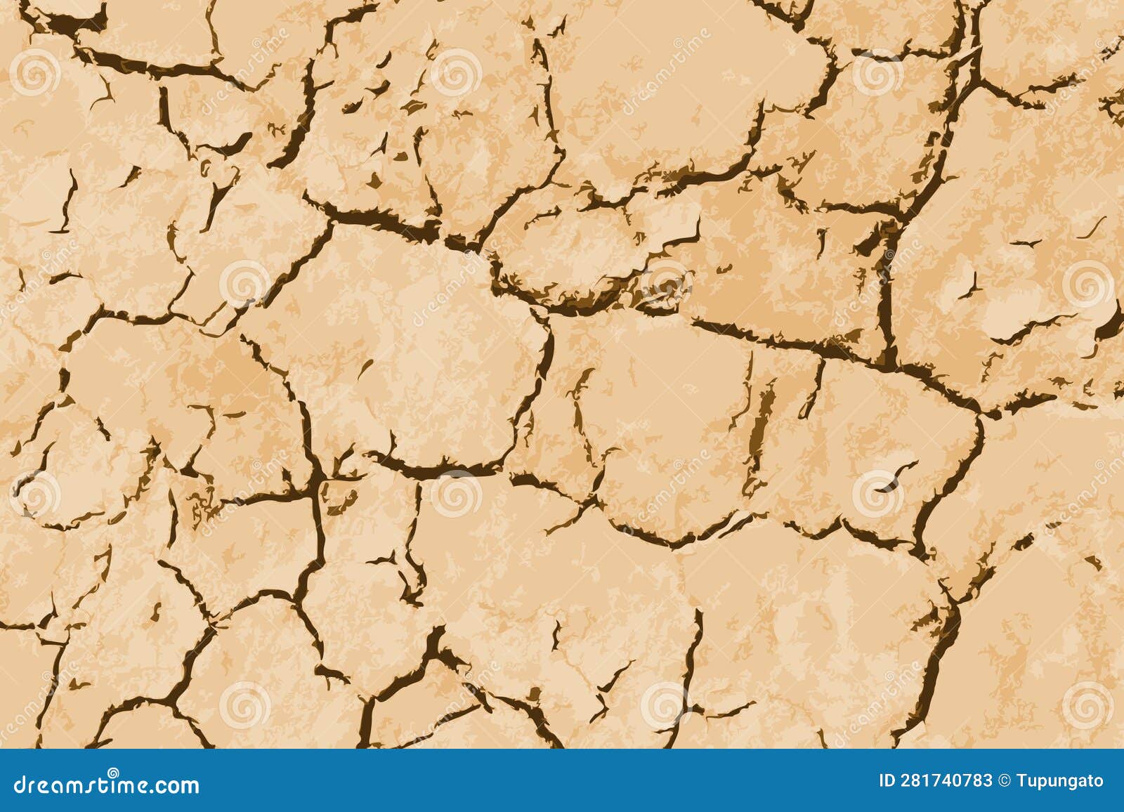 Dry Soil Vector Illustration Stock Vector - Illustration of temperature ...