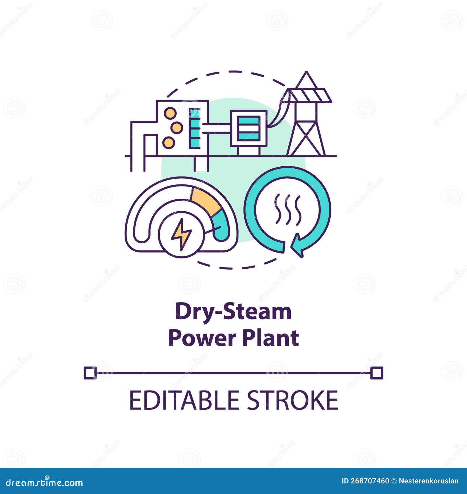 Dry-steam Power Plant Concept Icon Stock Illustration - Illustration of ... Dry-steam Power Plant Concept Icon Stock Illustration - Illustration of ...