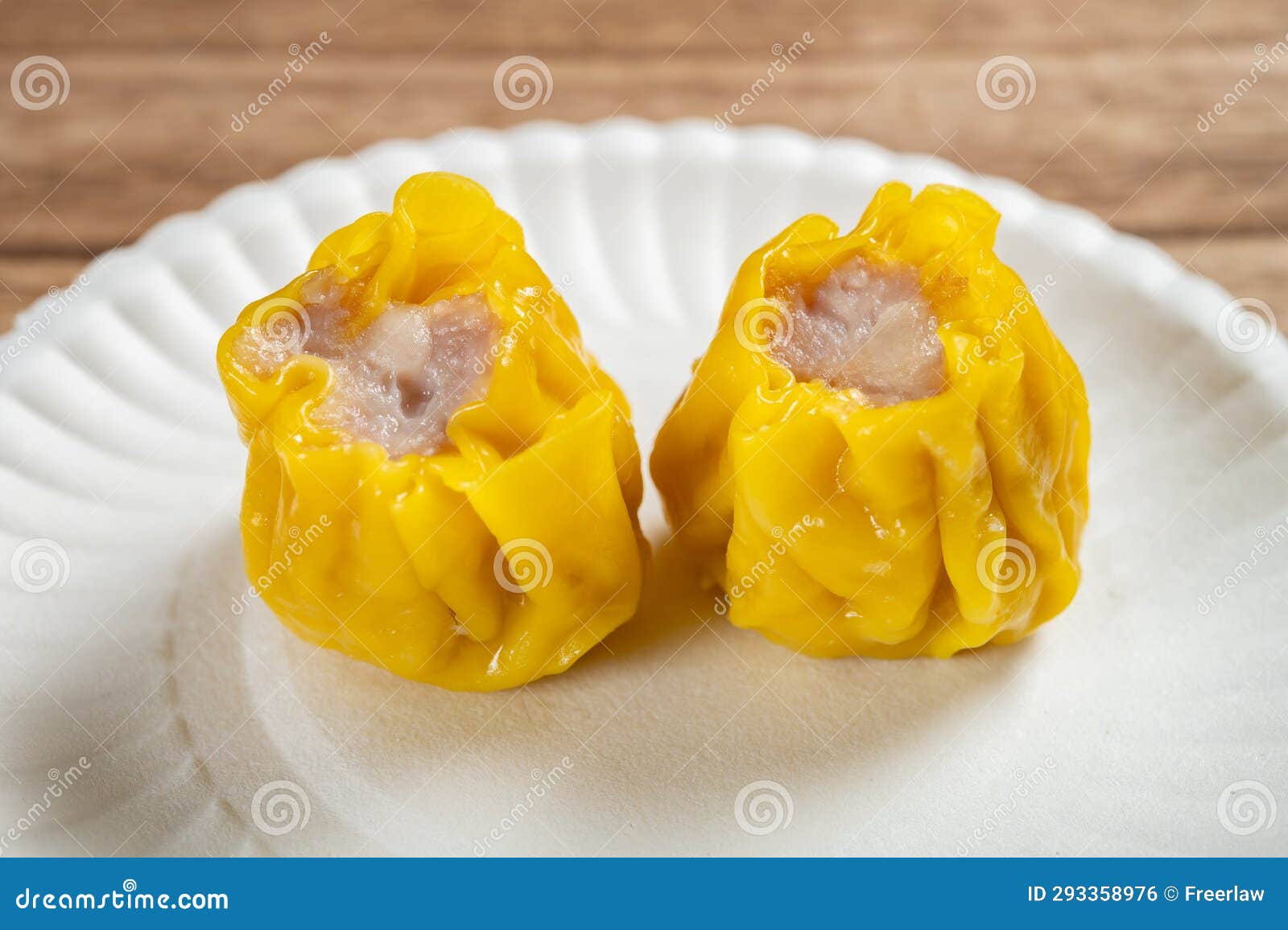Dry Steamed Pork Dumplings at Horizontal Composition Stock Photo ...