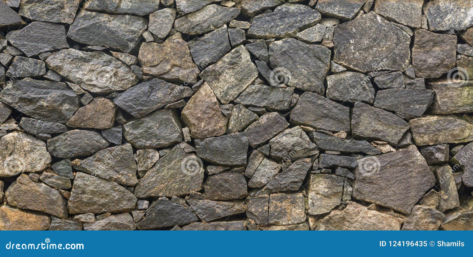 Dry Stone Walling Section View Stock Image - Image of background ...