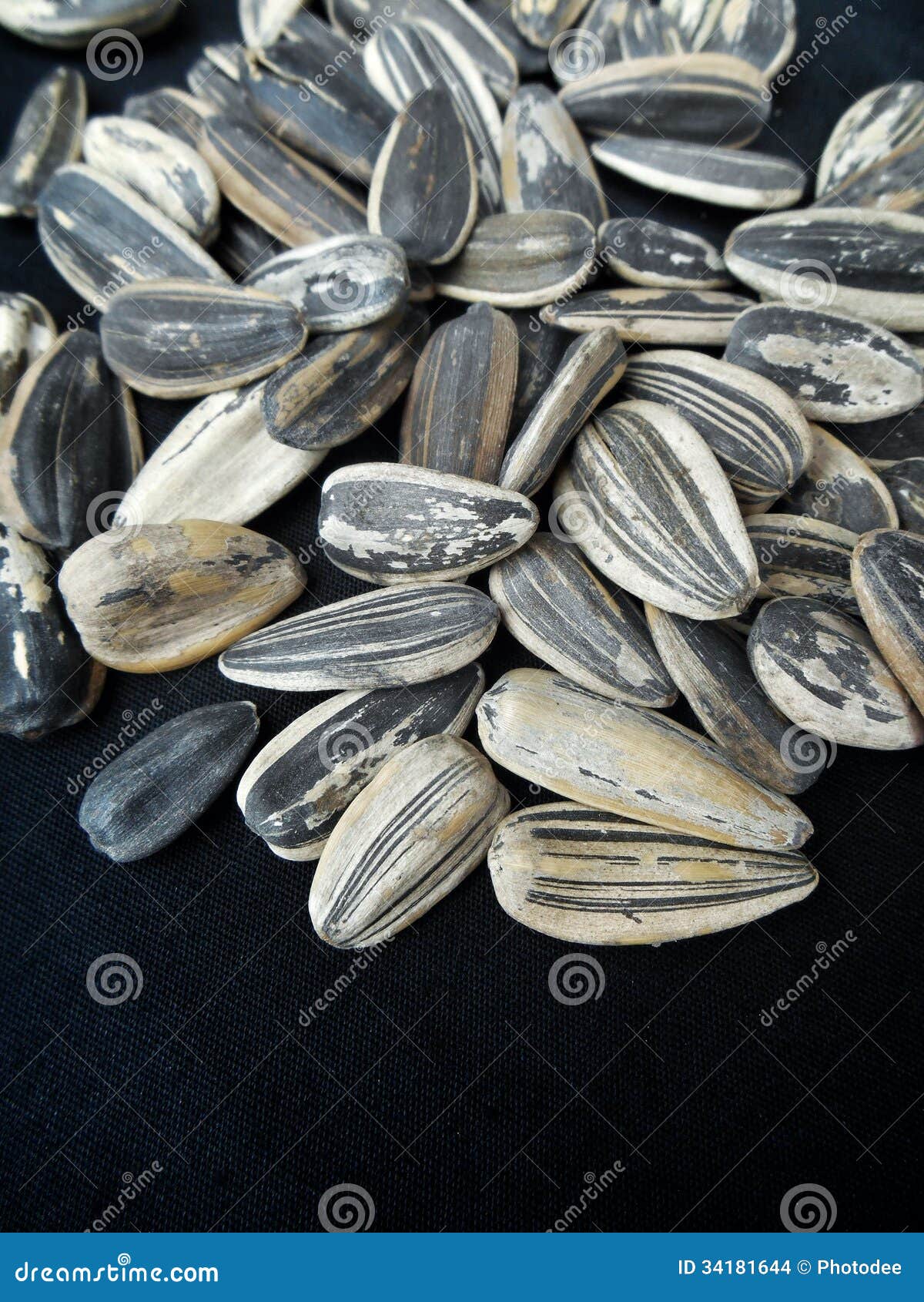 Dry sunflower seeds. stock photo. Image of healthy, salty - 34181644