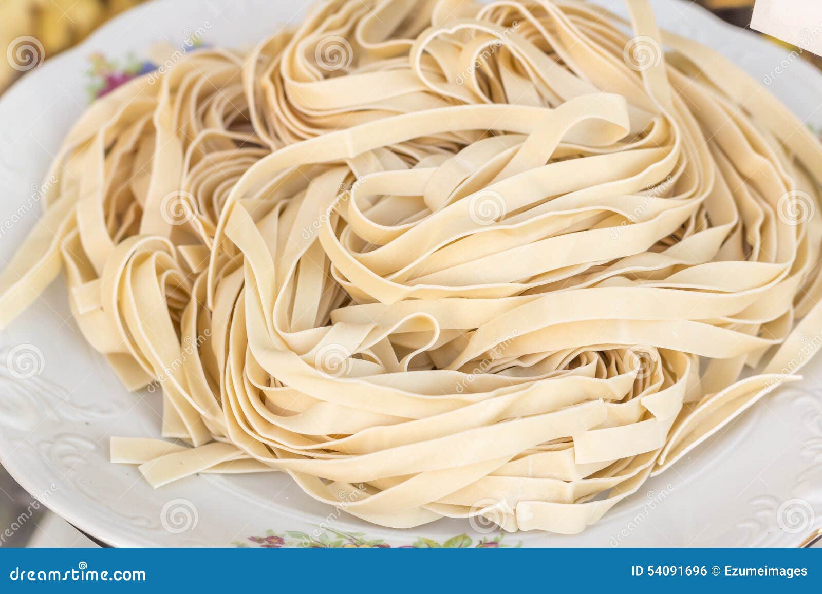 Dry Tagliatelle stock photo. Image of plate, italian - 54091696