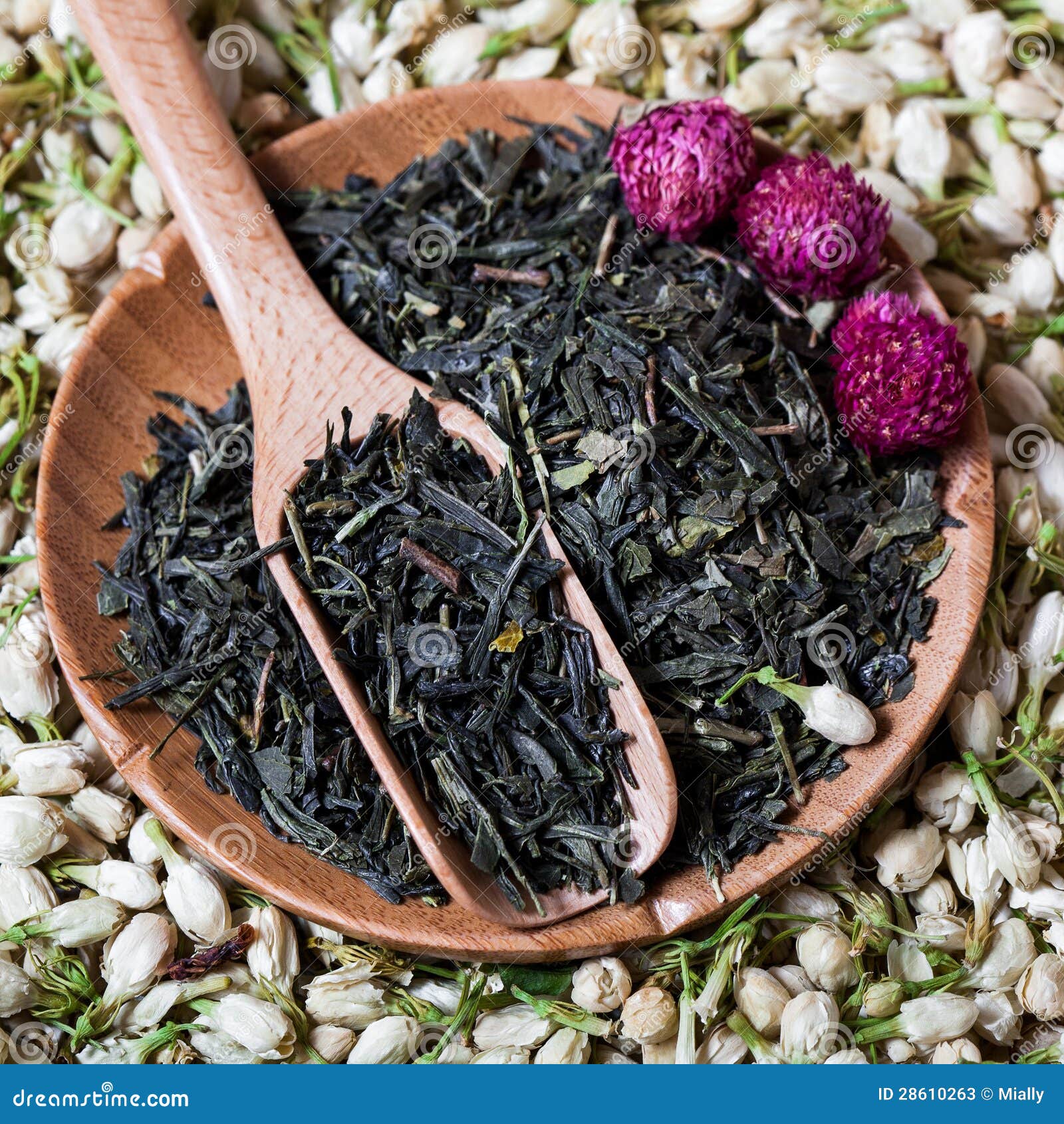 Dry Tea Flowers Composition Stock Image - Image of extract, flowers ...