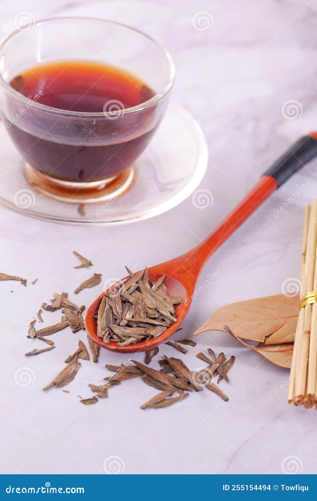 Dry Tea Leaves on Spoon Close Up . Stock Photo - Image of herbal, green ...