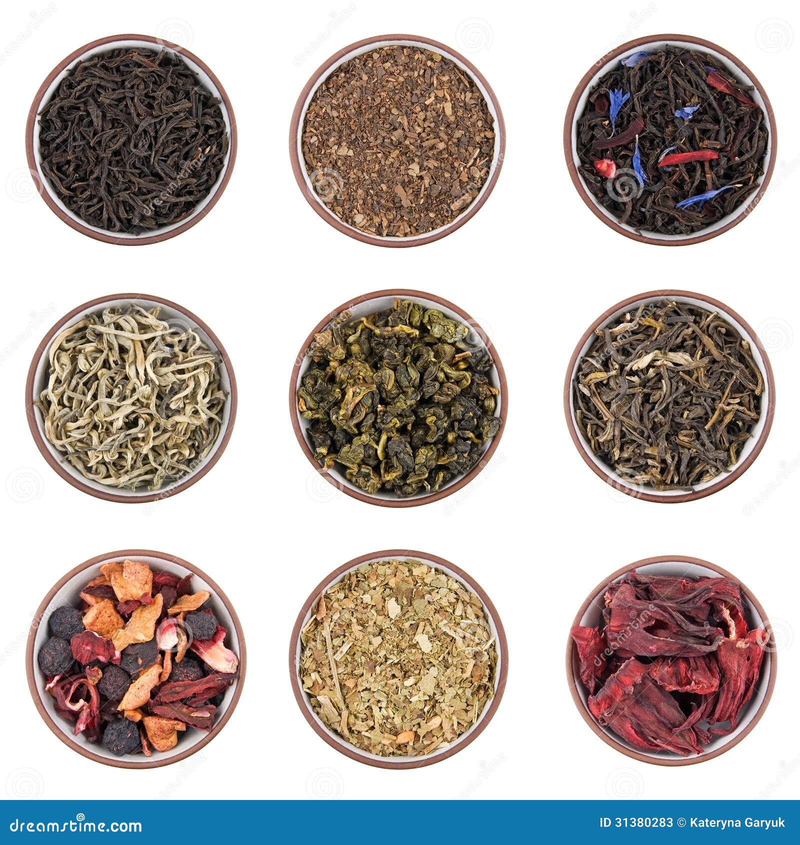 Dry tea sorts stock image. Image of chinese, ingredient - 31380283