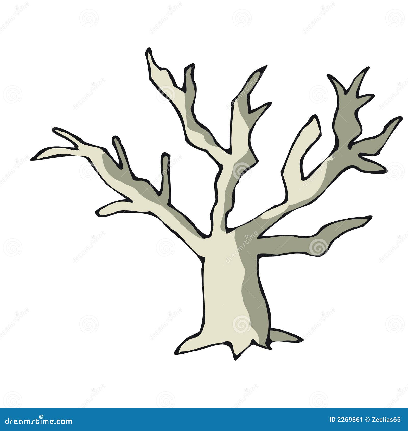 Dry tree stock vector. Illustration of winter, clip, weather - 2269861