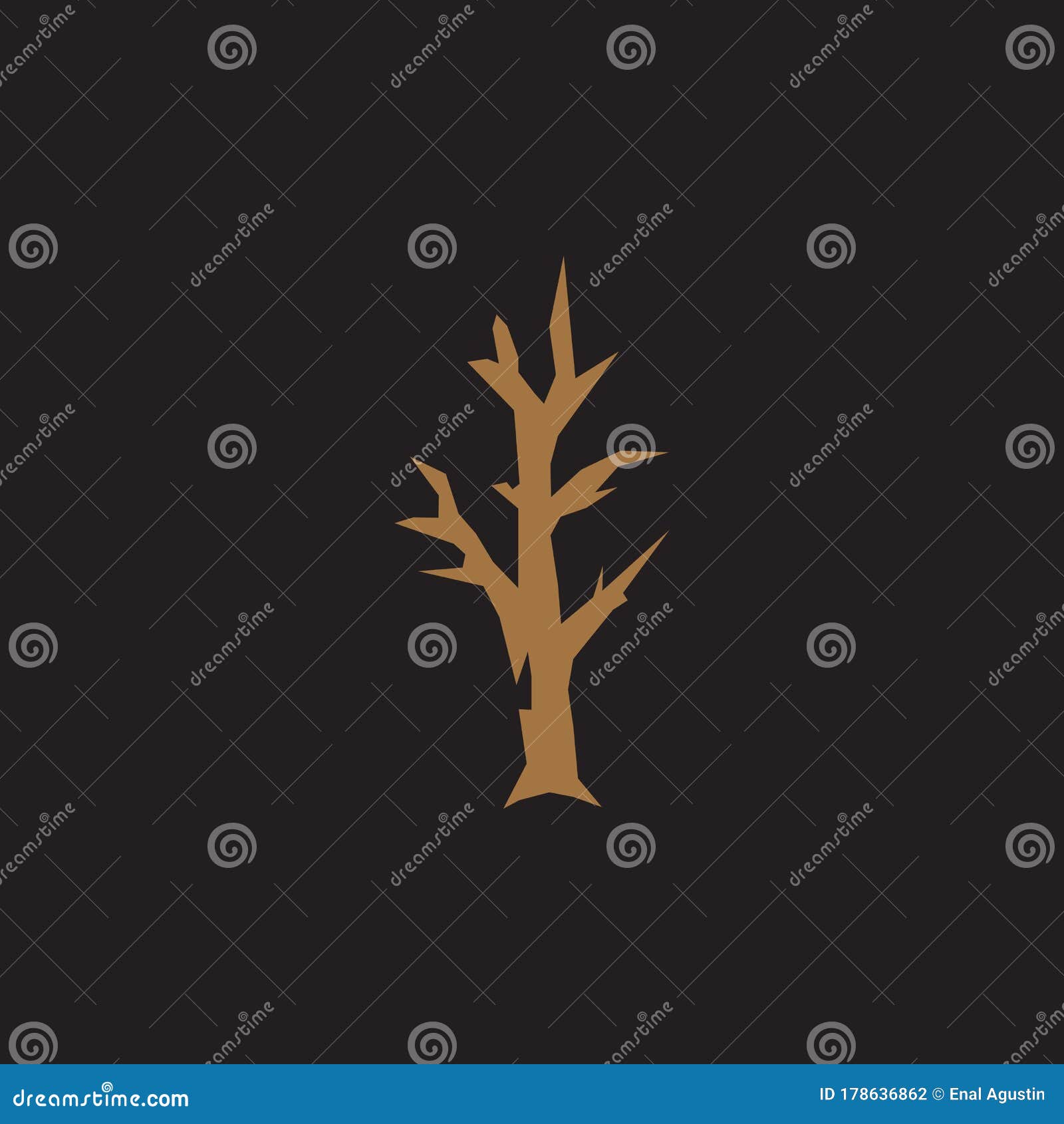 Dry Tree Icon Logo Design Template Stock Vector - Illustration of ...
