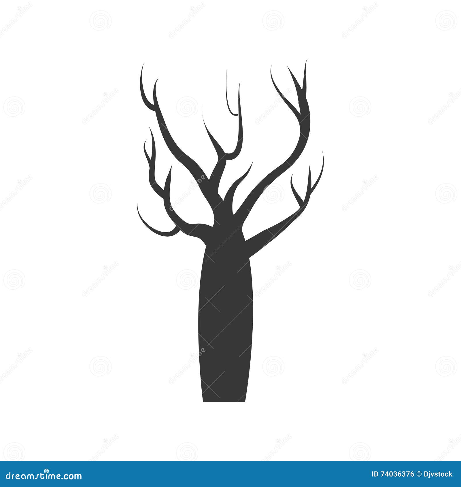 Dry Tree Icon. Nature Design. Vector Graphic Stock Illustration ...