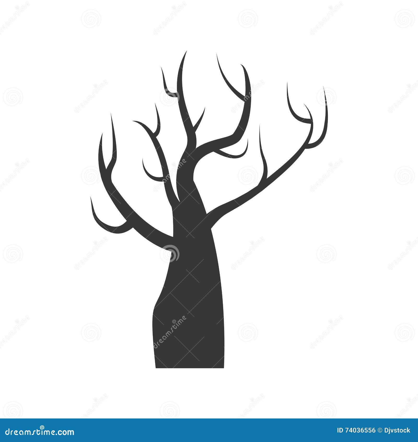 Dry Tree Icon. Nature Design. Vector Graphic Stock Illustration ...