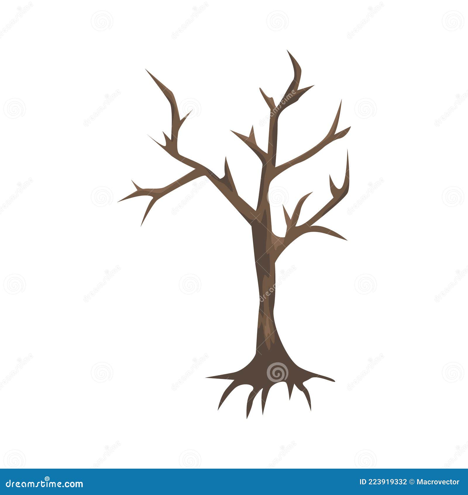 Dry Tree Illustration stock vector. Illustration of wild - 223919332
