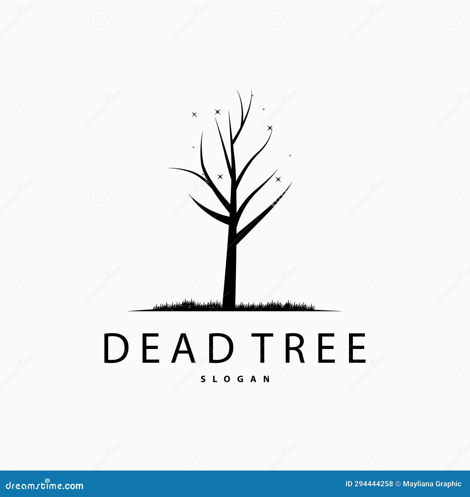 Dry Tree Logo, Dead Tree Plant Design Vector Silhouette Illustration ...