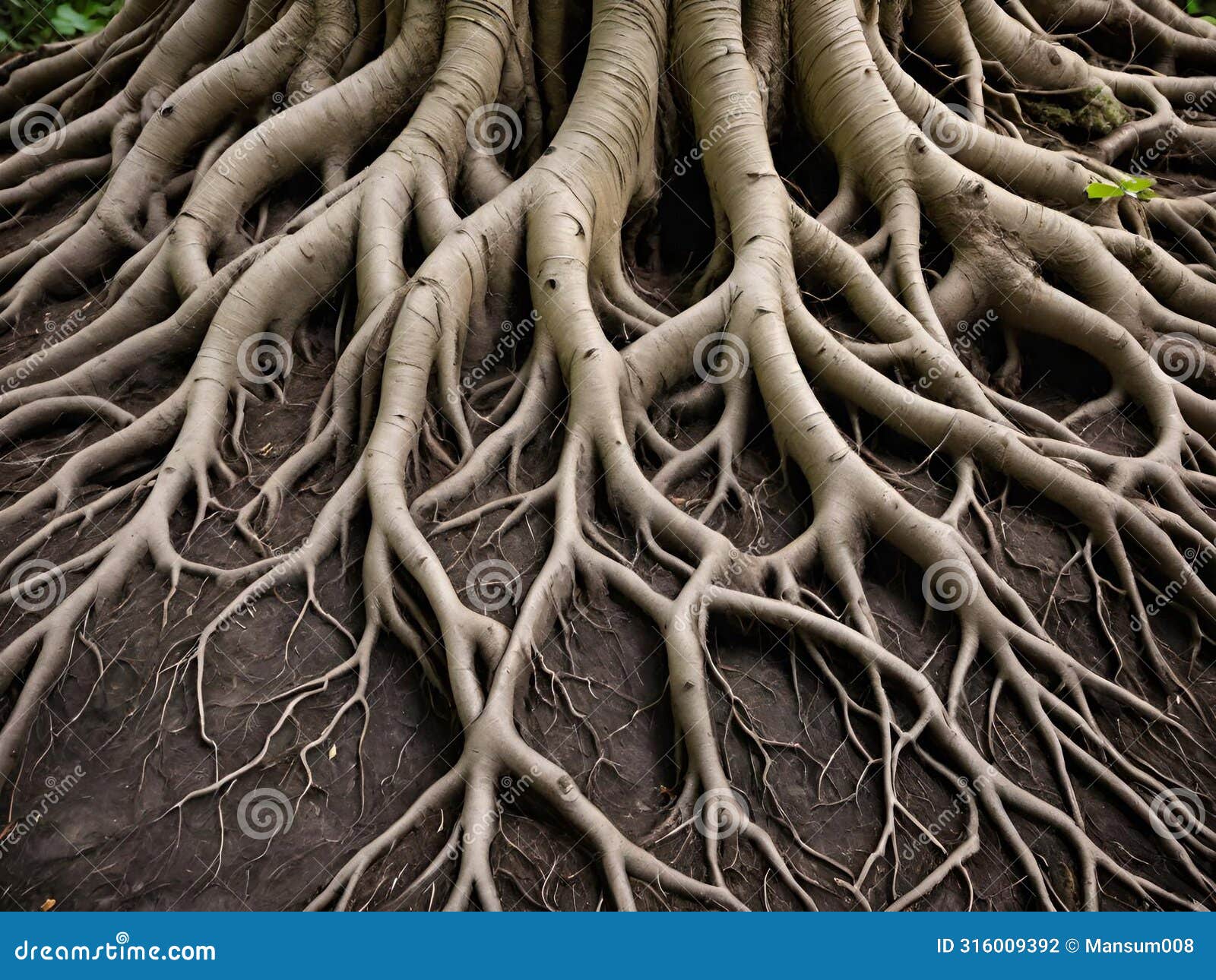 Dry tree roots in ground stock illustration. Illustration of travel ...