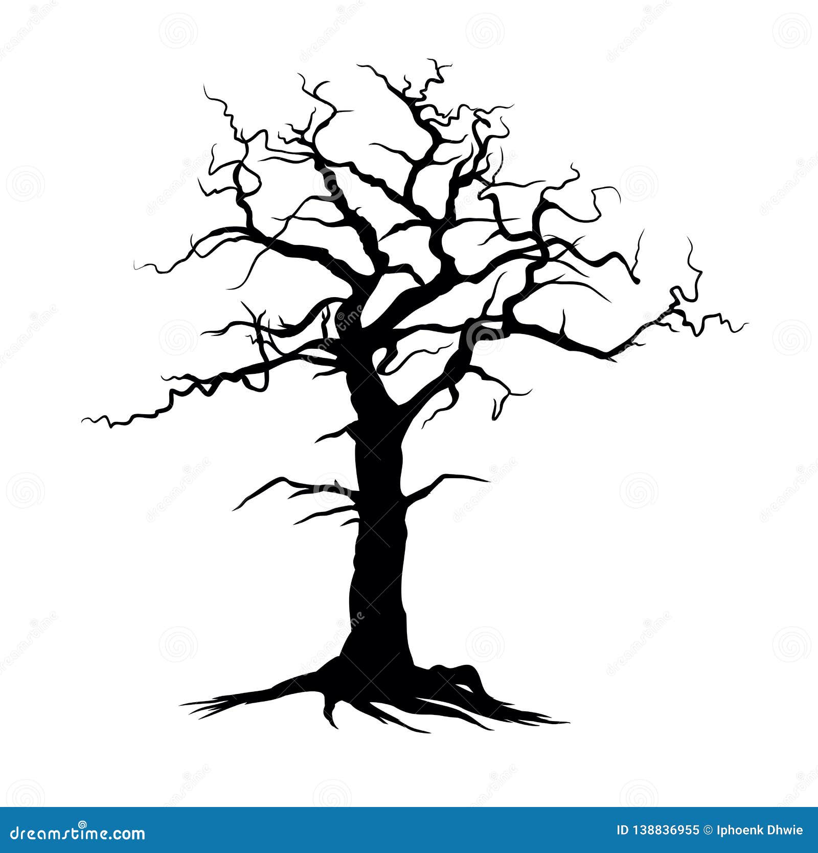 Dry Tree Silhouette, Vector Illustration Isolated Vector Illustration ... Dry Tree Silhouette, Vector Illustration Isolated Vector Illustration ...
