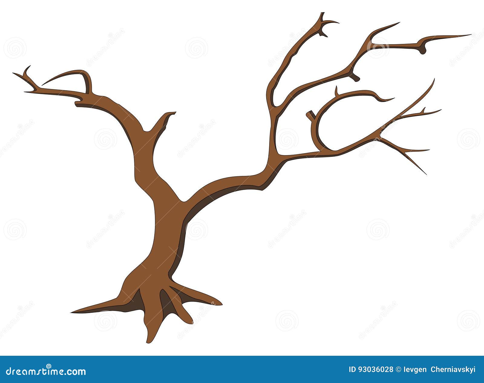 Dry Tree Silhouette, Vector Image Stock Vector - Illustration of sign ...