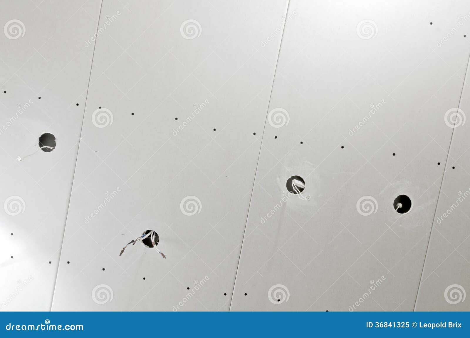 Dry Wall Installation on the Ceiling Stock Image - Image of apartment ...