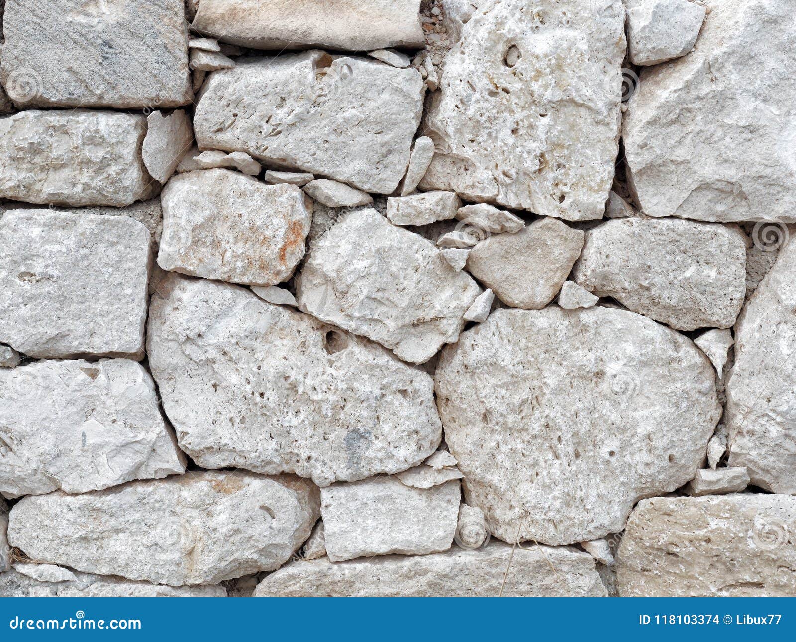 Drywall of Shaped Stones Front View Stock Photo - Image of material ...
