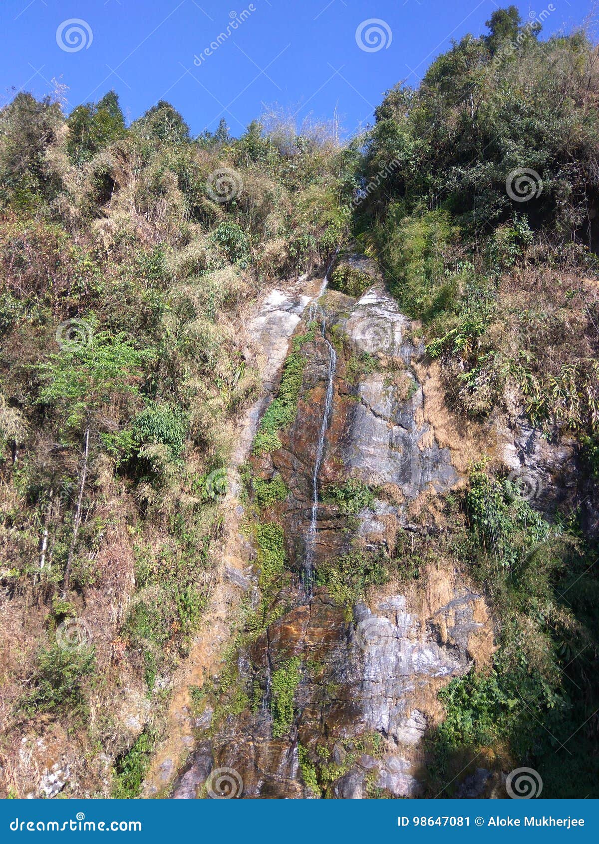 Dry Waterfall stock image. Image of natural, edge, landscape - 98647081