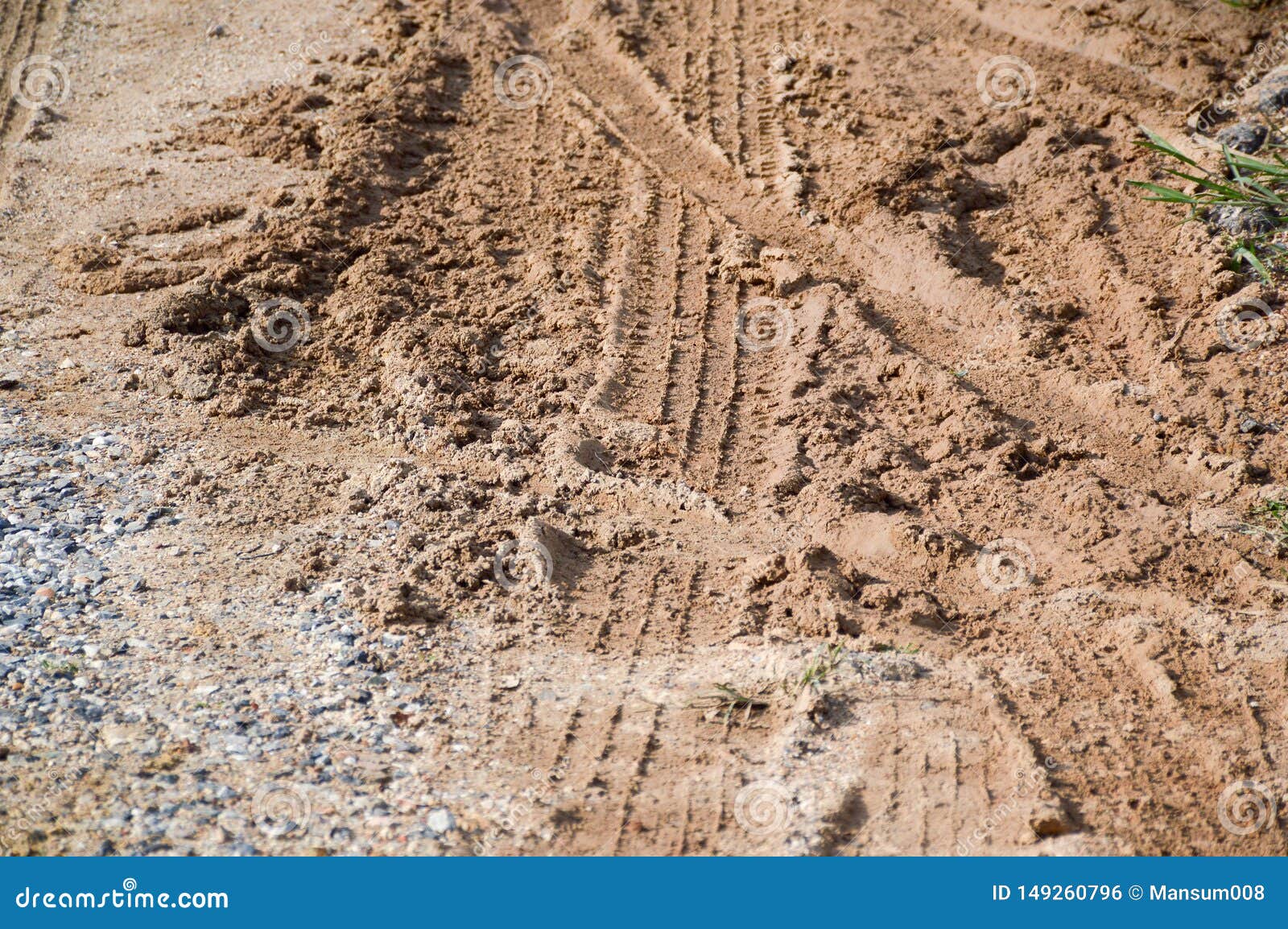 Dry Wheel Track on Dirt Soil Texture Stock Photo - Image of rough ...