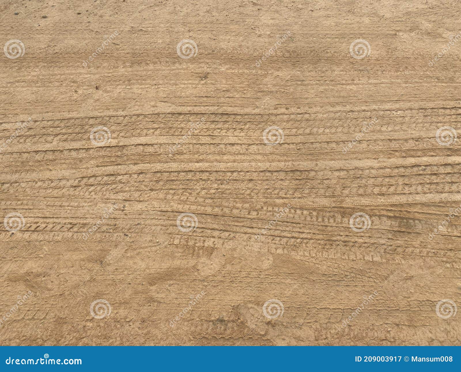 Dry Wheel Track on the Ground Stock Image - Image of print, ground ...