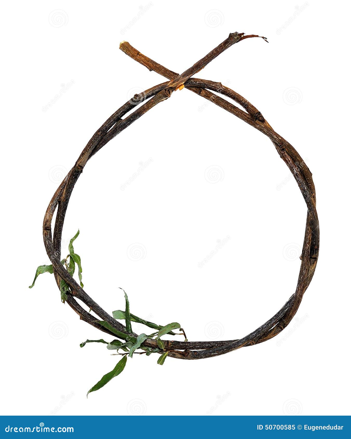 Dry Willow Twigs Rolled into the Ring Stock Image - Image of decoration ...