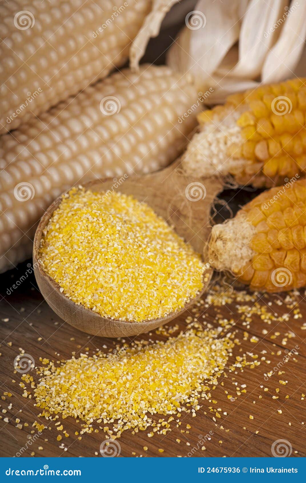Dry yellow corn stock photo. Image of food, polenta, table - 24675936