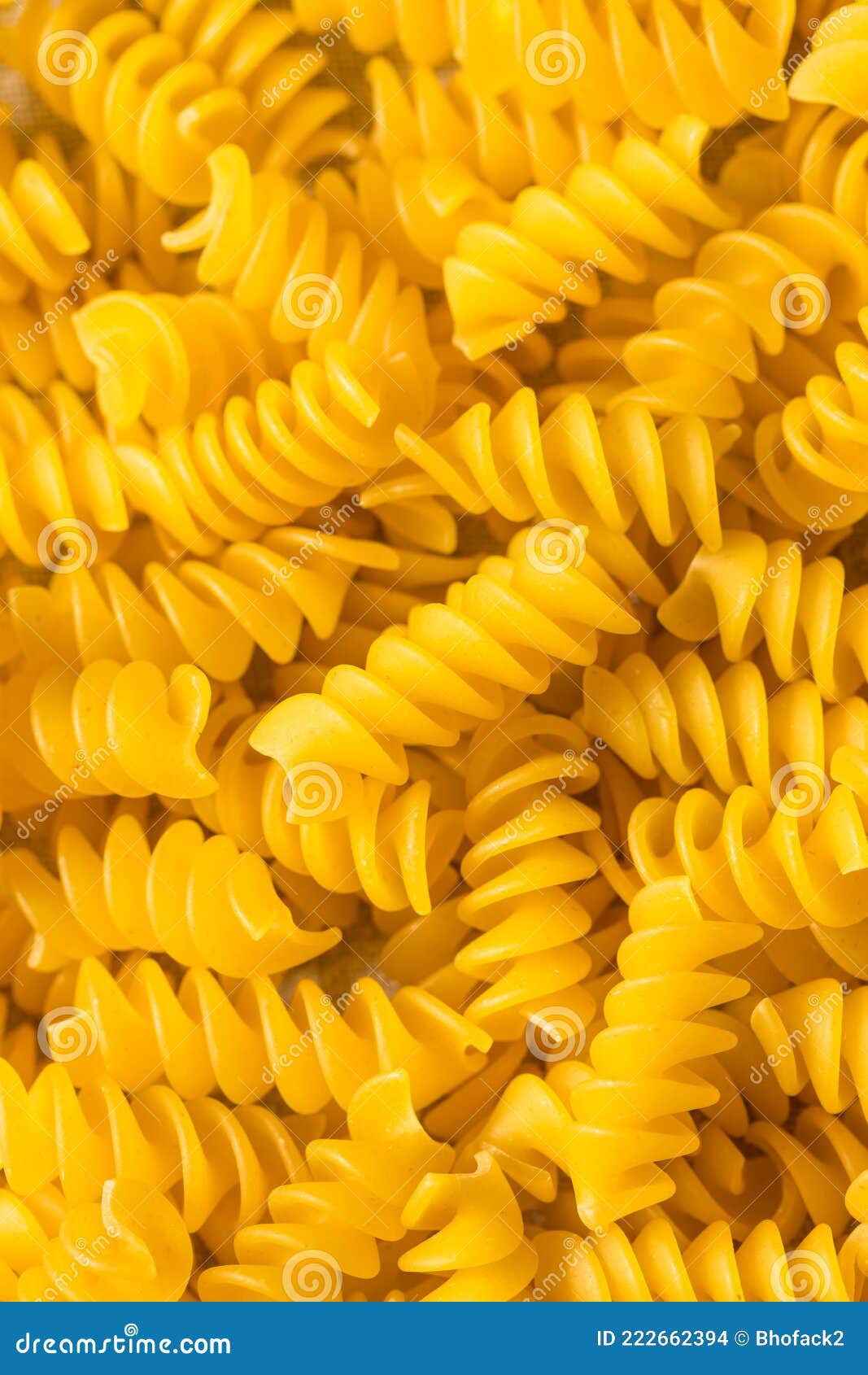 Dry Yellow Organic Rotini Pasta Stock Photo - Image of dinner, organic ...