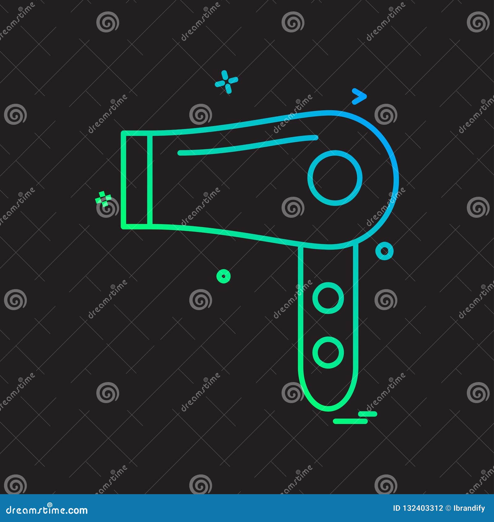 Dryer icon design vector stock vector. Illustration of object - 132403312